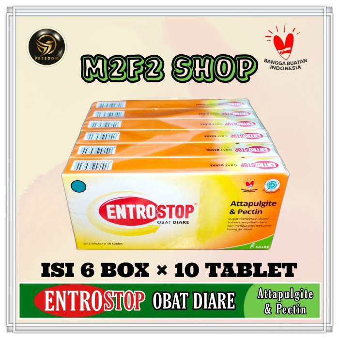 Jual Entrostop Obat Diare | Sakit Perut | Mencret - (Kemasan 6 Box ...
