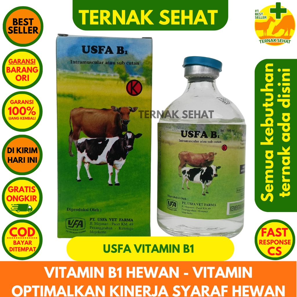 Jual VITAMIN B1 Wonder 100ml - Vitamin B1 untuk Hewan - Vit B1 hewan ...