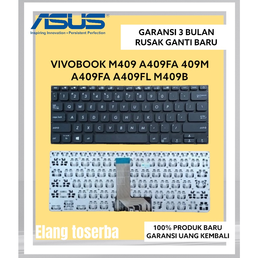 Jual Keyboard Asus M409 A409F A409M A409FA A409FL A409MA M409BA X409 X415 A416 | Shopee Indonesia