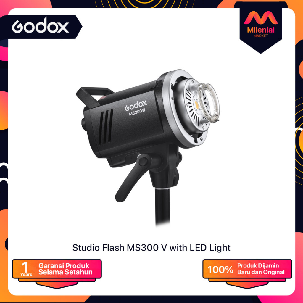 Jual Lampu Studio GODOX MS-300V MS300 V MS300V with LED Light | Shopee ...