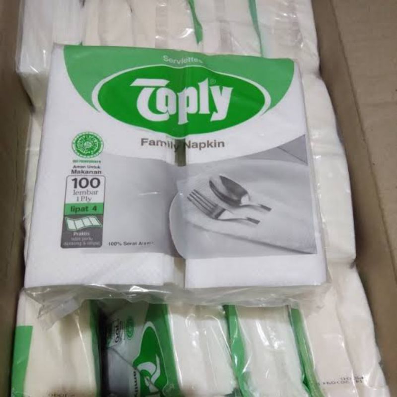 Jual Tisu kue toply napkin 100 sheet/ tisu sendok toply napkin 100sheet ...