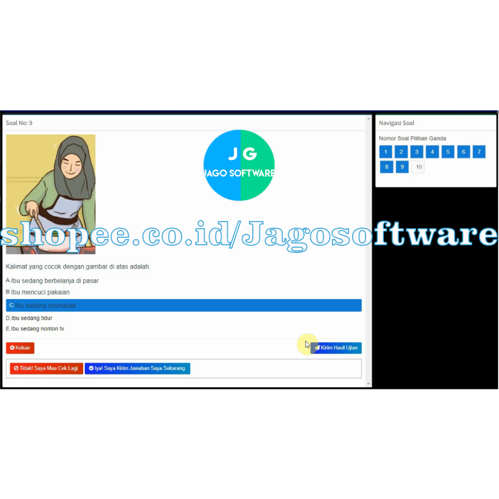 Jual Source Code Ujian Online - CBT - Aplikasi CAT - Aplikasi Tryout Laravel 8 E-learning ...
