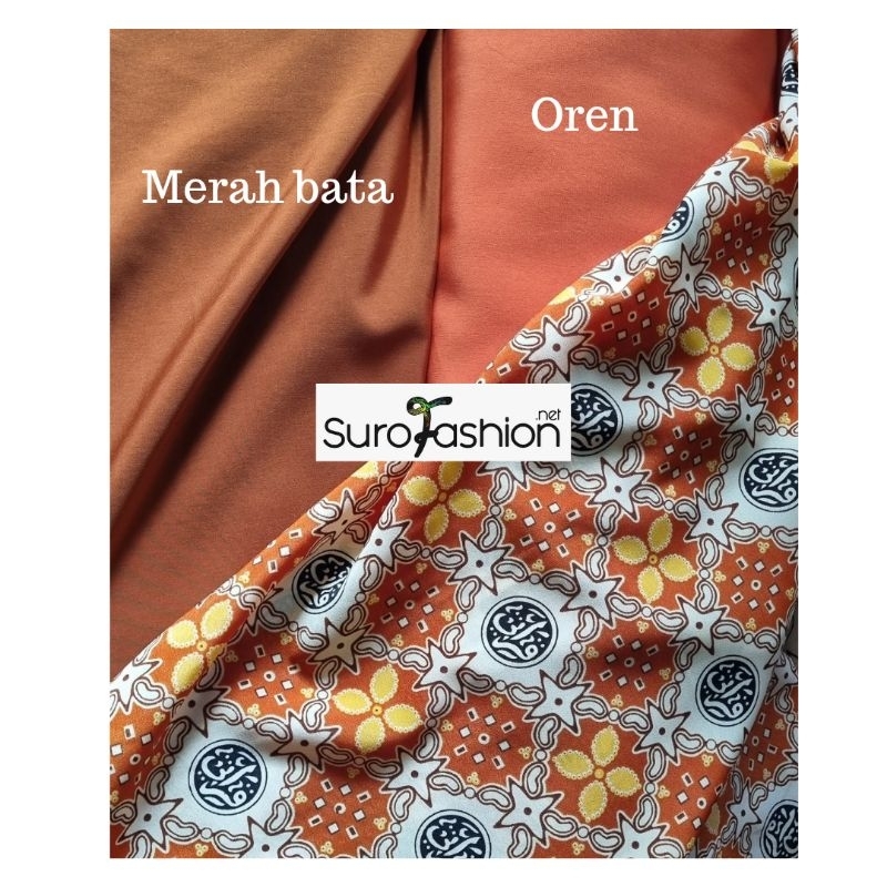 Jual KAIN POLOS untuk BATIK QIROATI OREN ATAU MERAH BATA UNTUK DIBUAT ...
