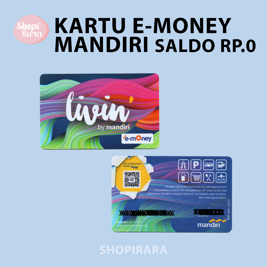 Jual Kartu Emoney Etoll Edisi Livin Mandiri Saldo Rp-0 | Shopee Indonesia