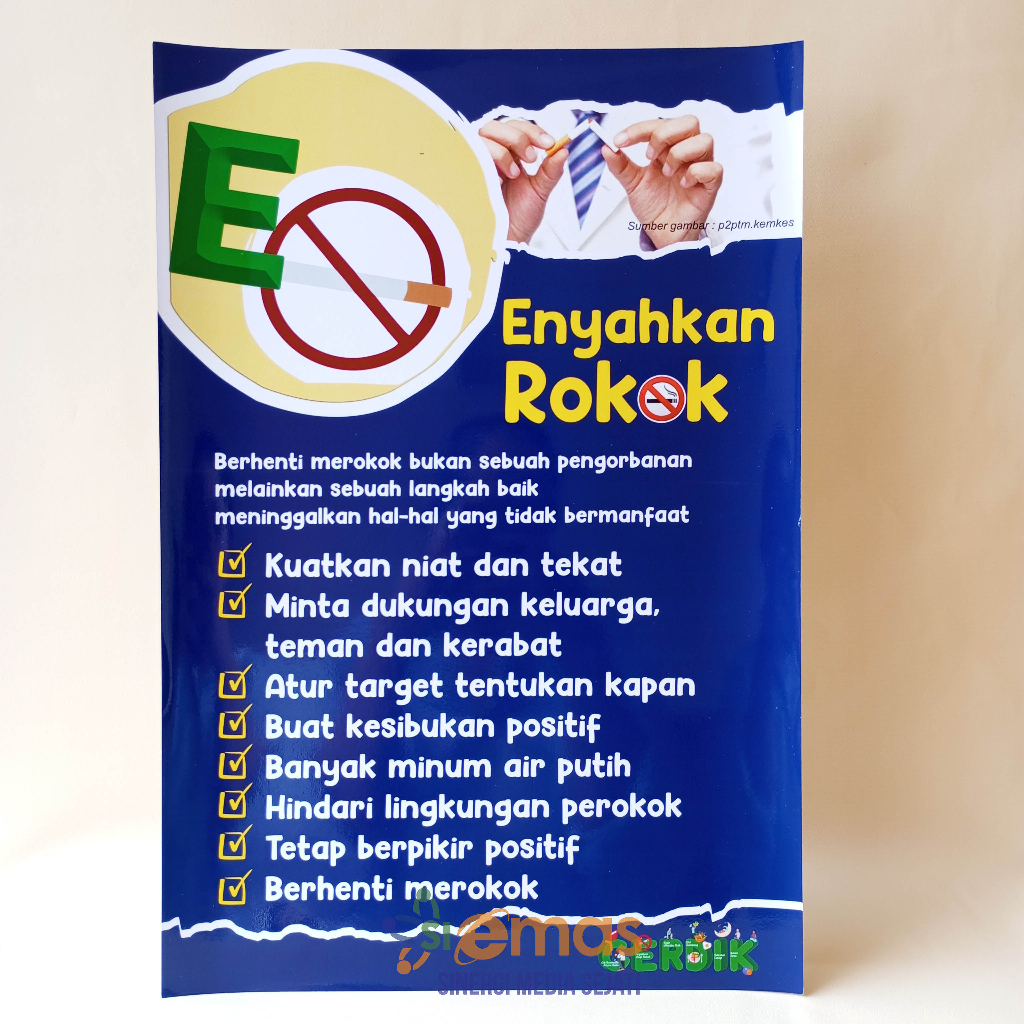 Jual Poster Larangan Merokok | Poster Enyahkan Rokok | Shopee Indonesia