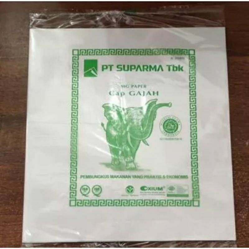 Jual Kertas nasi Cap Gajah / MG paper laminasi / kertas nasi KFC Mcd ...