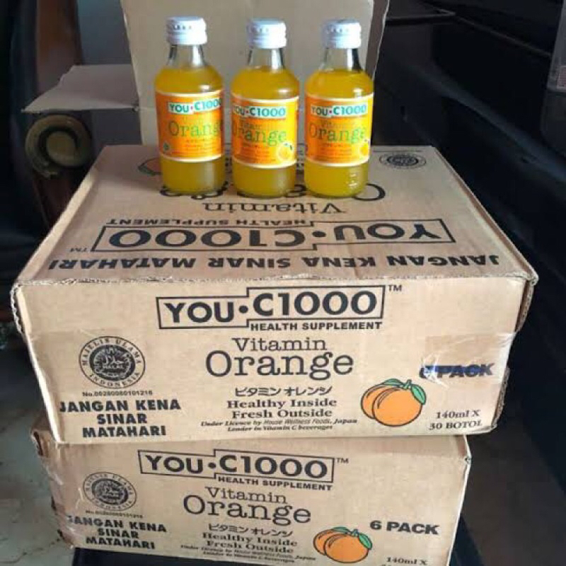 Jual You C1000 Vitamin Orange/Jeruk, Mango, Lemon 140ml (1 dus isi 30 botol & 0,5 dus isi 15 btl ...