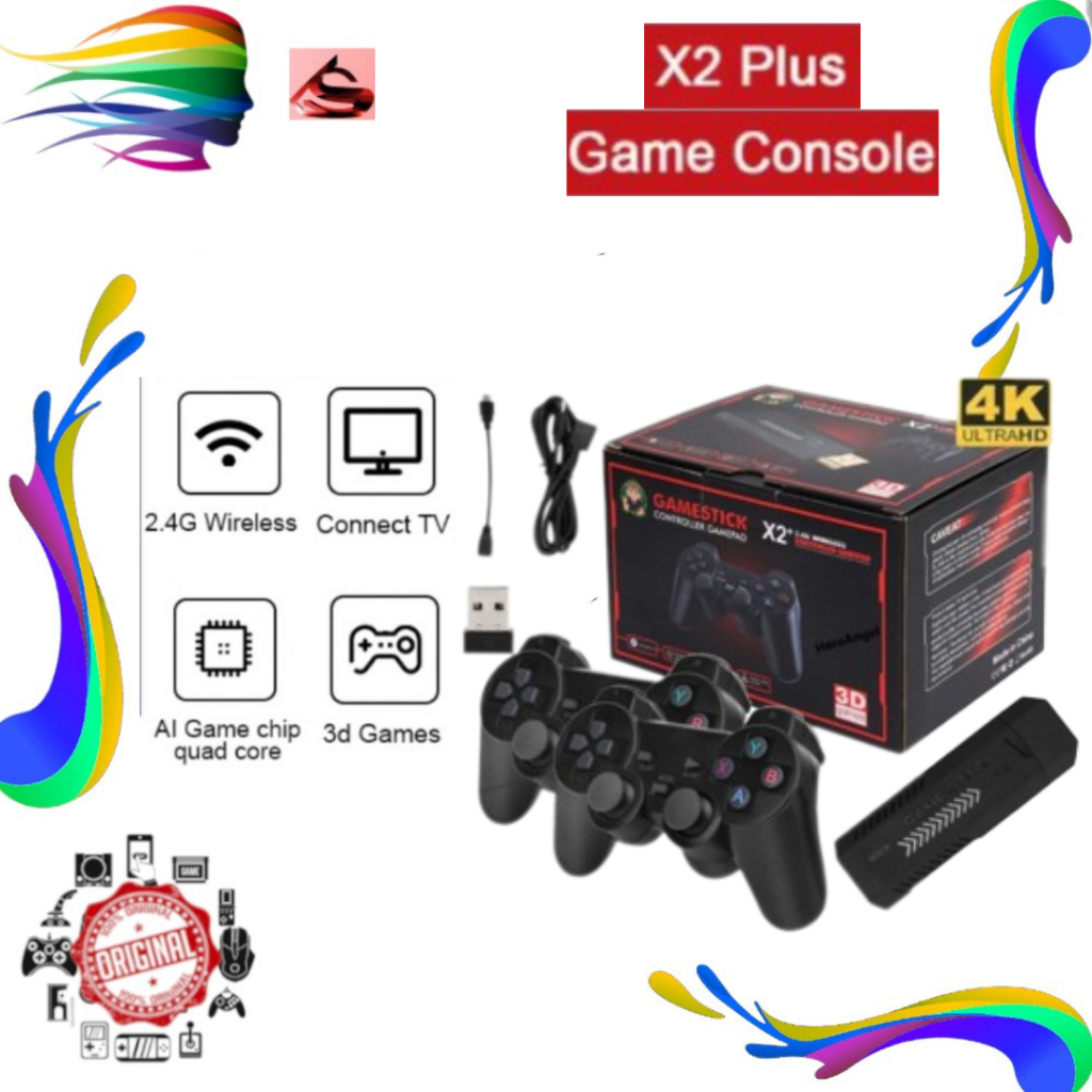 Jual Game Stick Gen 2 X2 Plus Game Console 4K HD Wireless Gamepad HDMI ...