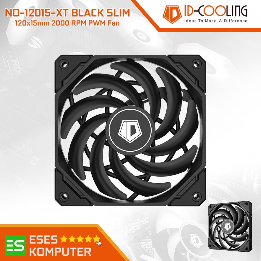 Jual Fan ID-COOLING NO-12015 XT BLACK PWM | 120MM 12CM SLIM | Shopee ...