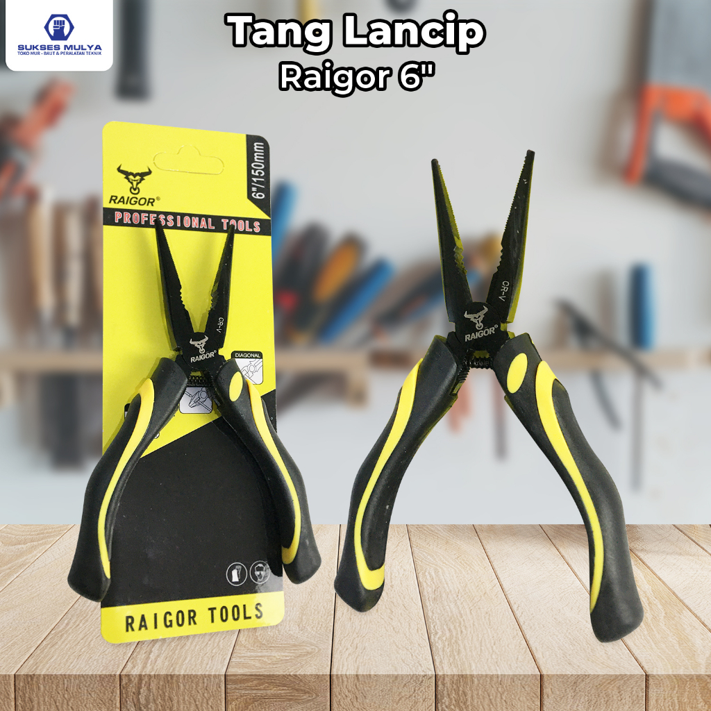 Jual RAIGOR Tang Lancip 6" Tang Cucut Panjang Long Nose Plier | Shopee Indonesia