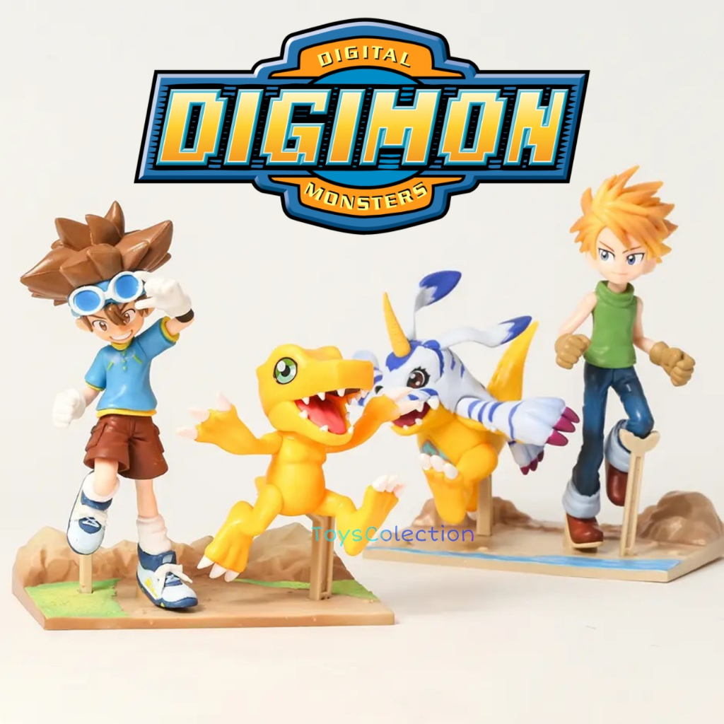 Jual ACTION FIGURE DIGIMON ADVENTURE TAICHI & AGUMON / YAMATO & GABUMON ...