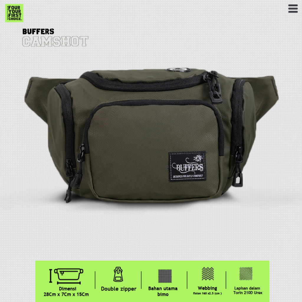 Jual BUFFERS Camshoot - Waistbag Premium Waist Bag Pria Tas Pria Tas ...