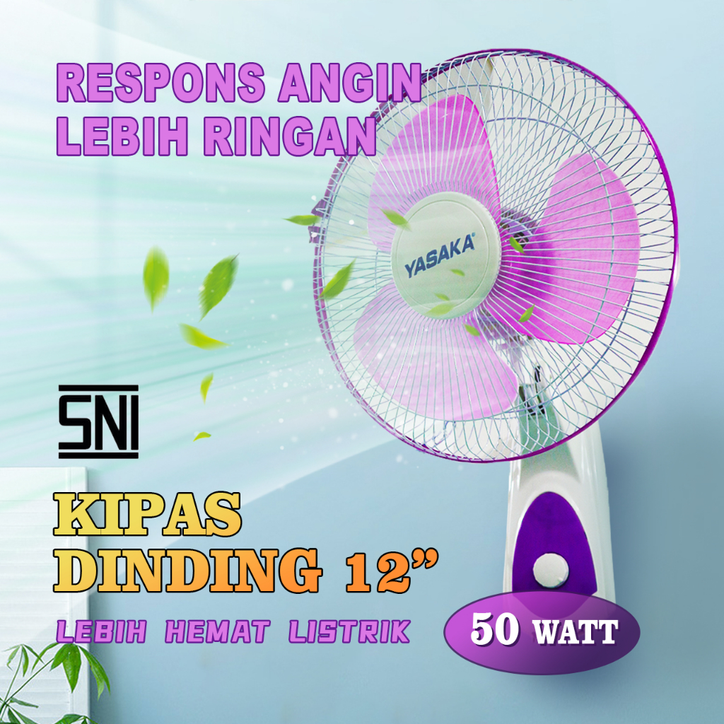 Jual KIPAS ANGIN DINDING YASAKA 12 INCH &16 INCH/wall fan/elektronik ...