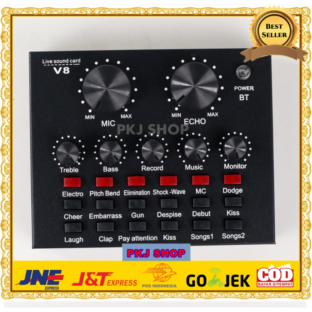 Jual Sound Card V8 Bluetooth Audio USB External Soundcard V8 | Shopee ...