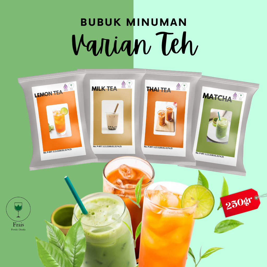 Jual BUBUK MINUMAN RASA TEH 250GR / SERBUK MINUMAN ANEKA RASA / POWDER ...