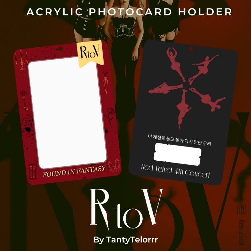 Jual Red Velvet RtoV Acrylic Card Holder Photocard / CAHOL / PC Frame ...