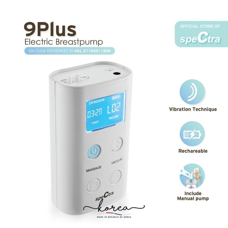 Jual Spectra 9plus (9+) dual Pump / Pompa Asi Spectra 9+ New Motor Termasuk Bubble Wrap Ori ...