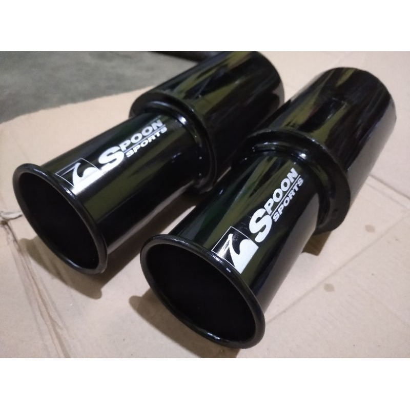 Jual Knalpot mobil spoon sport black suara bass gahar untuk all tipe ...