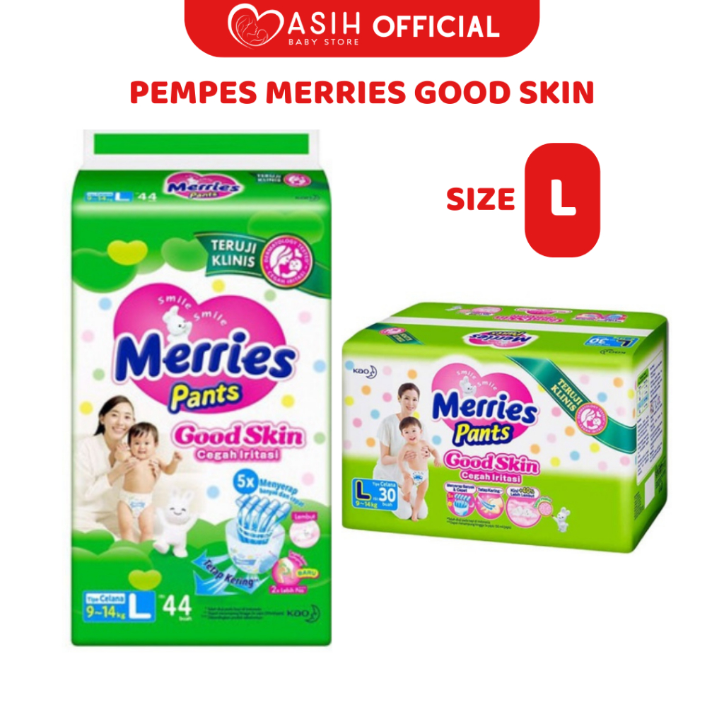 Jual Pempes Bayi Merries Pants Ukuran L L8 L20 L30 L44 - Popok Sekali ...