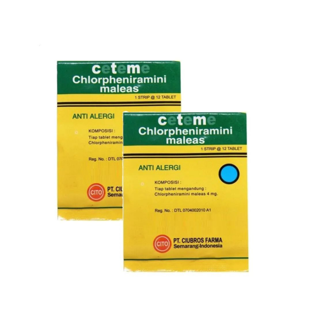 Jual CTM Obat Alergi CeTeMe Obat Gatal Strip @ 12 Tablet Penghilang ...