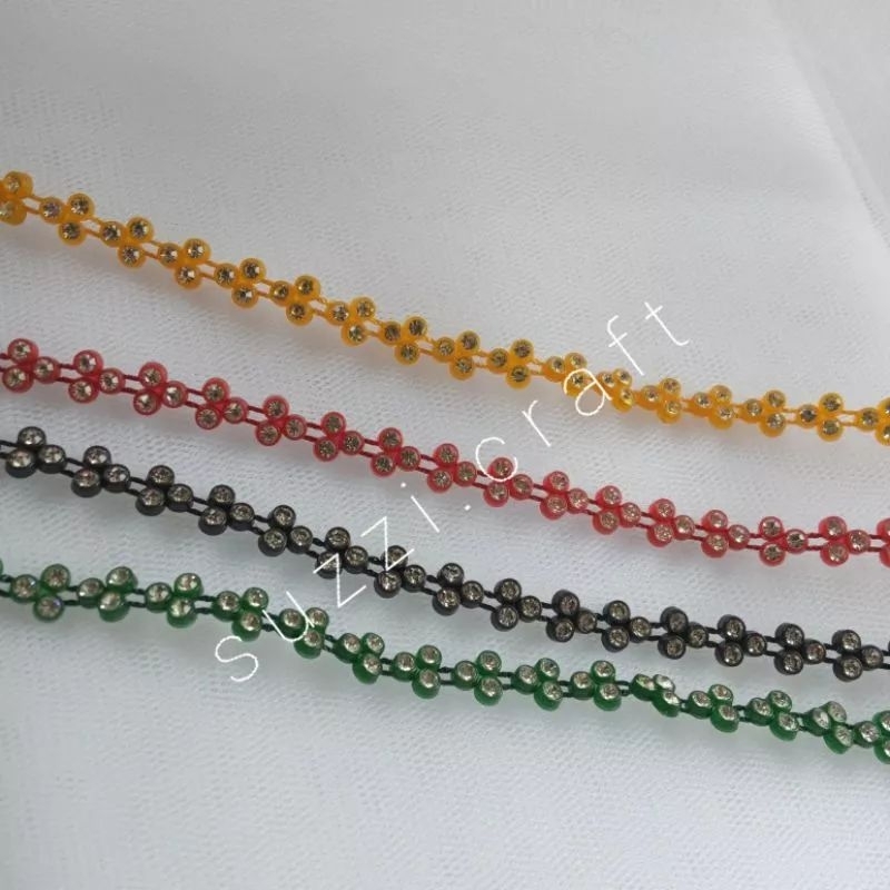 Jual 90cm parel isi diamond / diamond rangkai, payet 3 mata/ mata semut ...