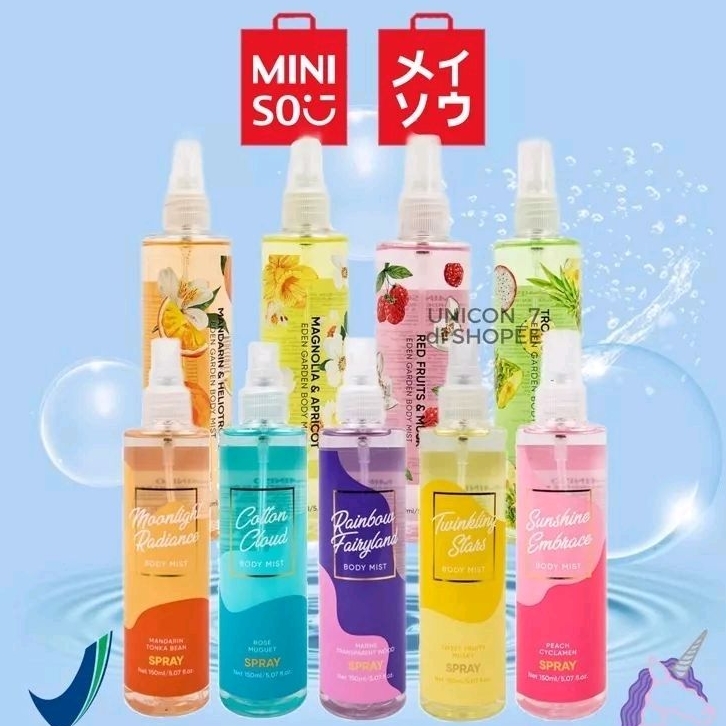 Jual MINISO Body Mist Parfume 150ml 100% ORIGINAL MINISO | Shopee Indonesia