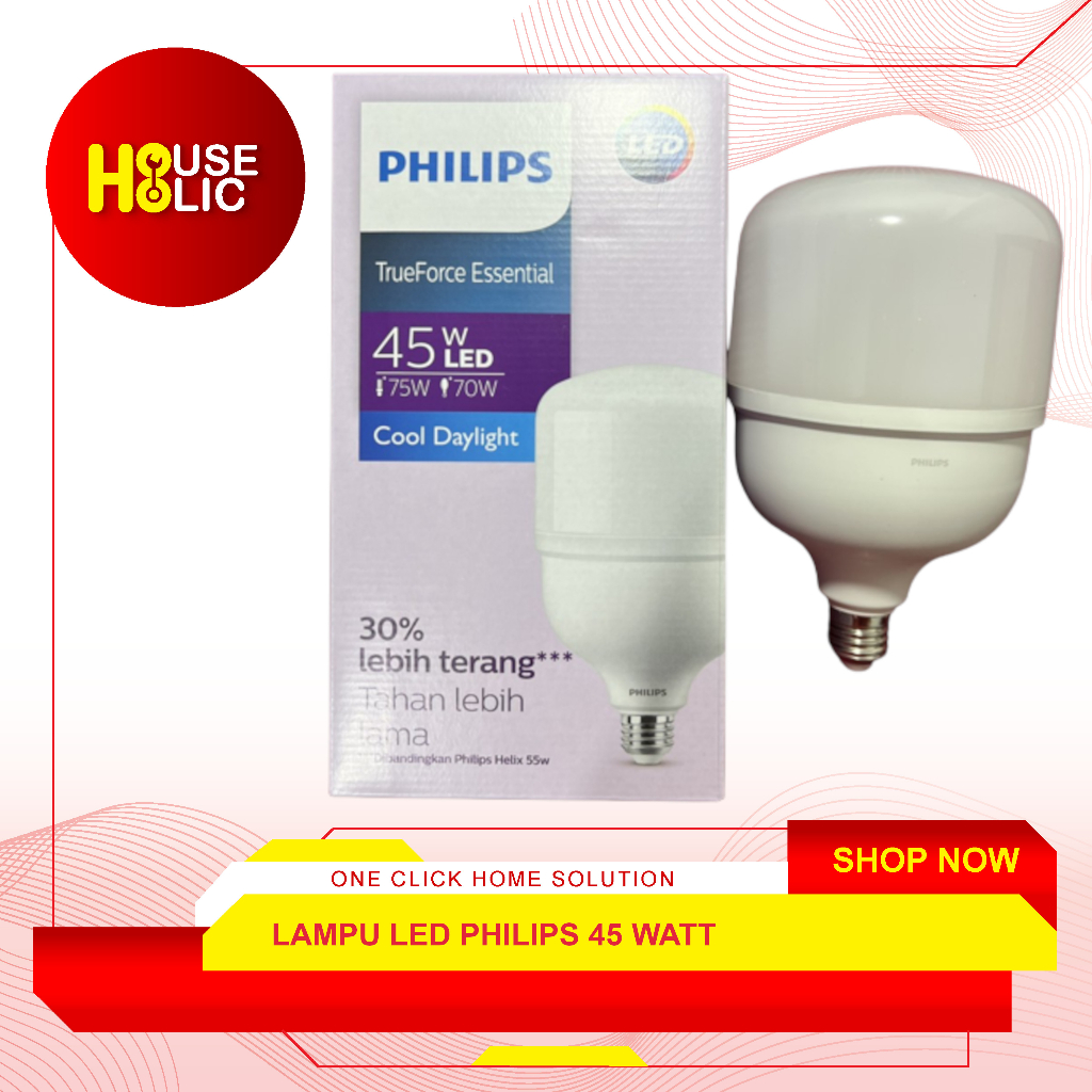 Jual Philips Lampu LED TrueForce Essential / Balon Lampu / Bohlam Lamp ...