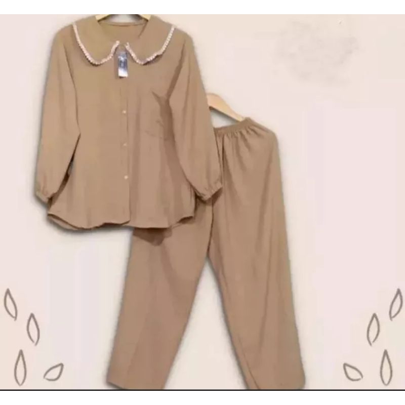 Jual SETELAN WANITA RENDA/ONE SET CRINKLE TERBARU/SETELAN PIYAMA WANITA TERLARIS | Shopee Indonesia