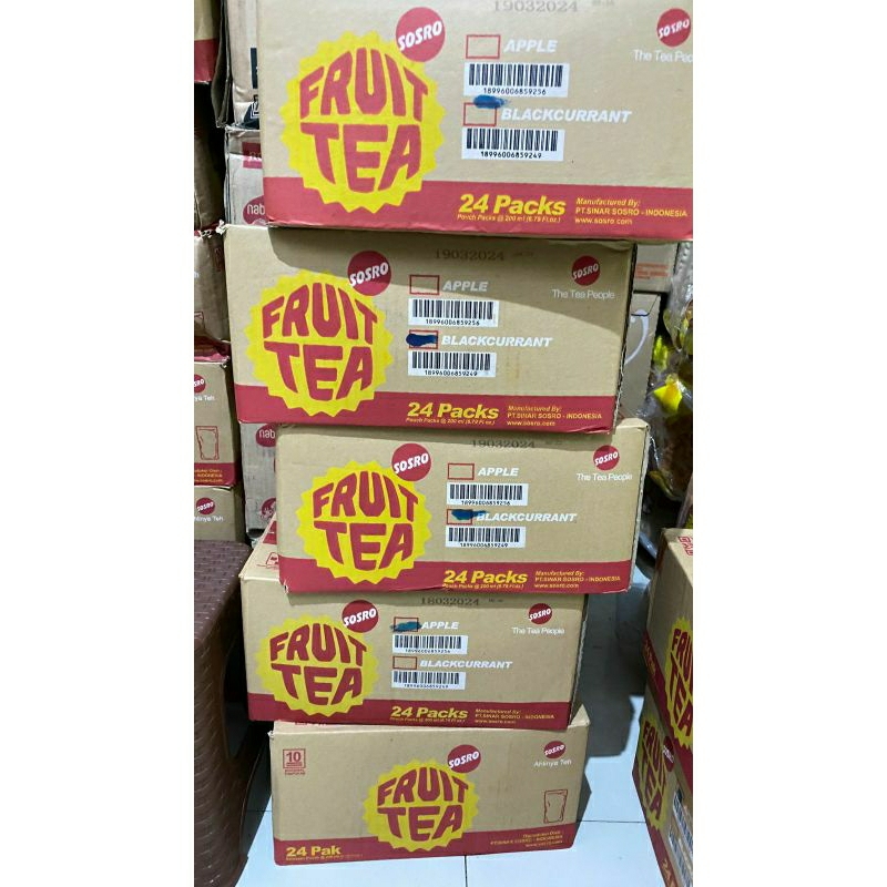 Jual Fruit Tea Pouch Karton 1dus isi 24 pack × 200ml (Sosro) | Fruitea ...