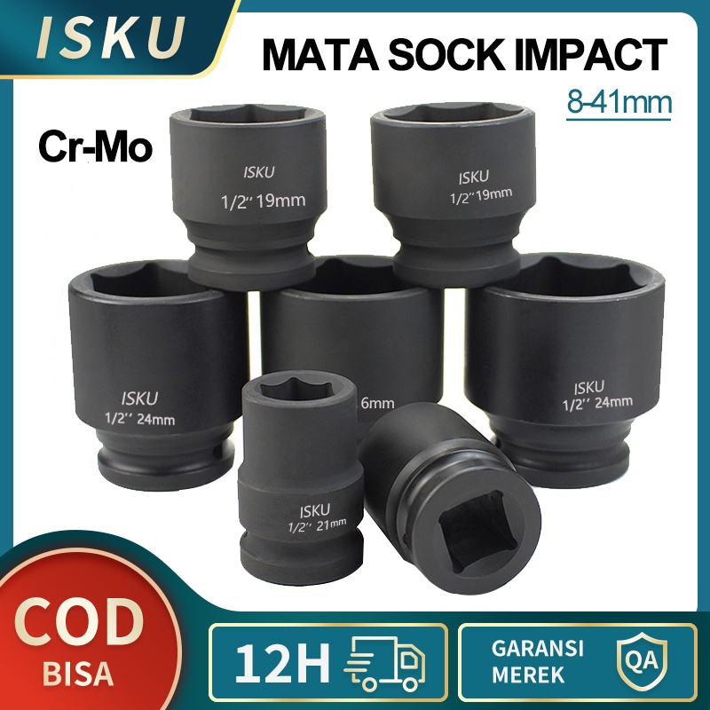 Jual ISKU Mata Sock Impact 1/2 Profesional Tools 1/2 Impact Socket 24mm ...