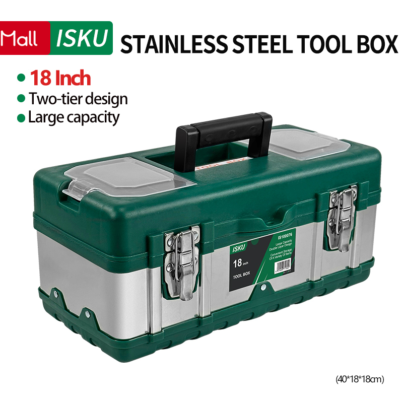 Jual ISKU Tool Box Besar Stainless 18 Inch (40*18*18cm) Baja Kotak ...