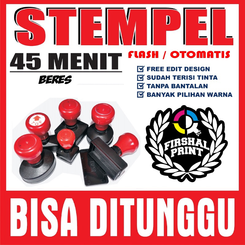 Jual stempel flash stempel otomatis stempel warna, free desain custom ...