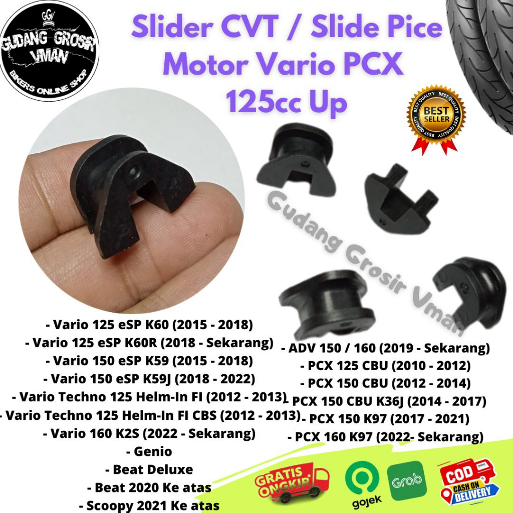Jual Slide Piece Vario 150 Dr Pulley Slider Roller CVT Honda Vario PCX ADV Genio | Shopee Indonesia
