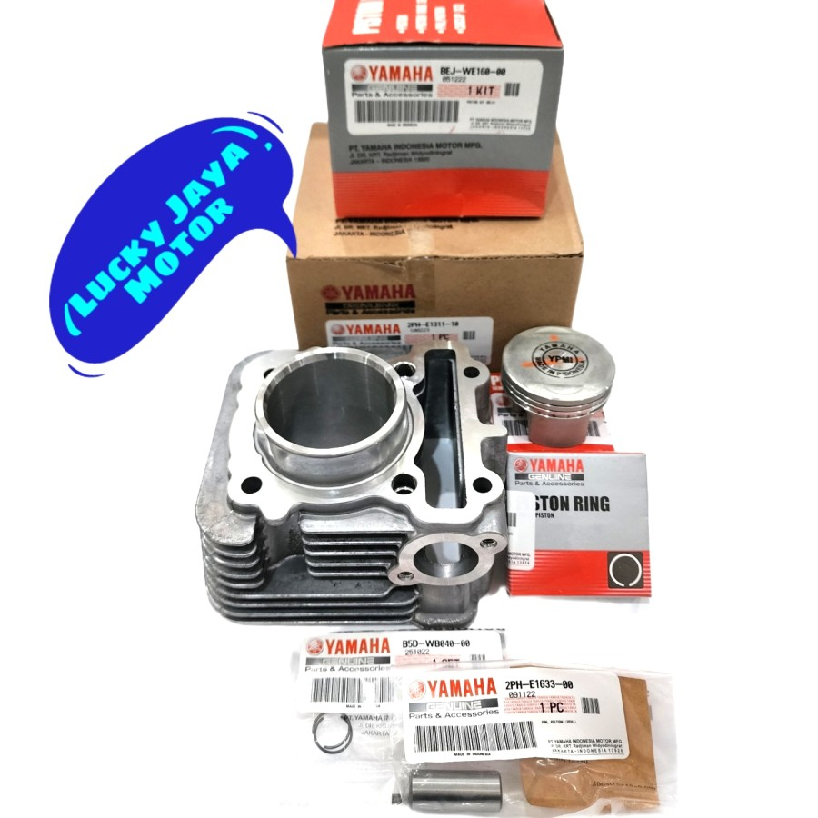 Jual Boring Blok seher Yamaha Fazzio Original Plus piston kit Fazio 2PH ...