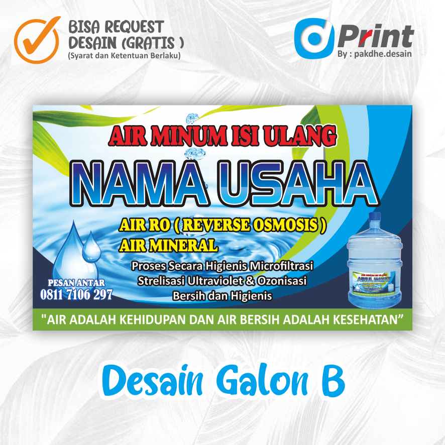Jual LABEL GALON / STIKER GALON / PRODUK GALON / STIKER AIR MINERAL ...