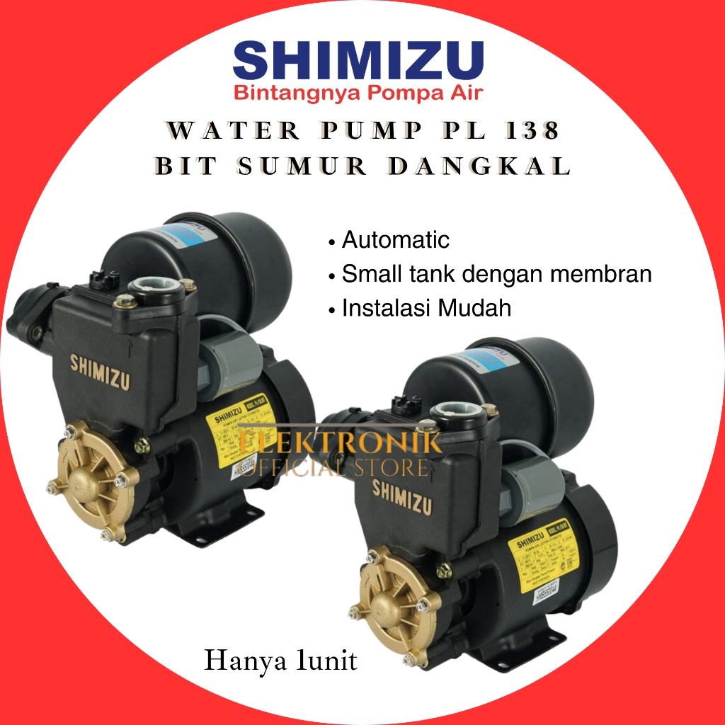 Jual SHIMIZU POMPA AIR PL 138BIT WATER PUMP/PL138BIT/PL138 BIT/PL 138 ...