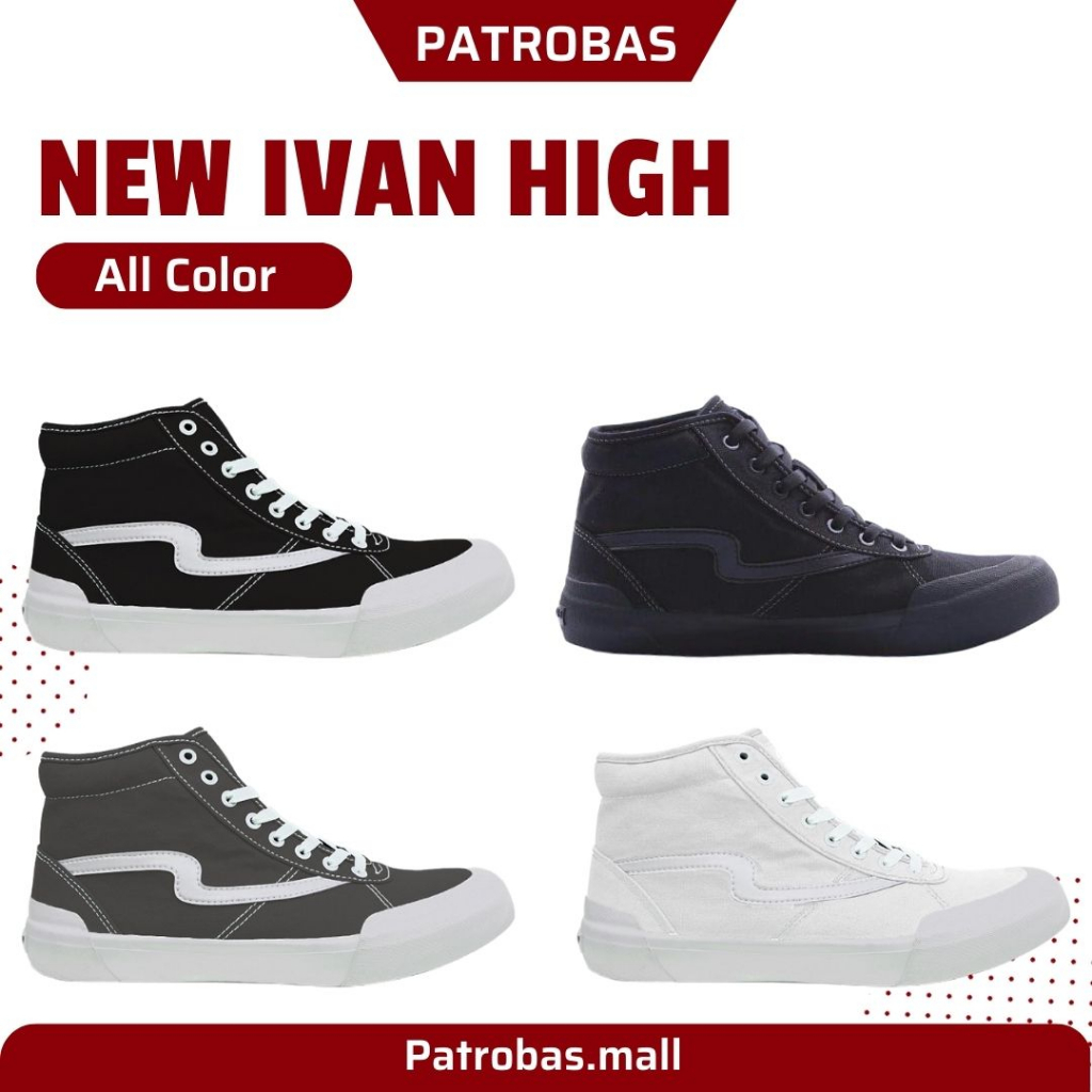 Jual Sepatu Patrobas New Ivan High Original Sneakers Casual Pria Wanita ...