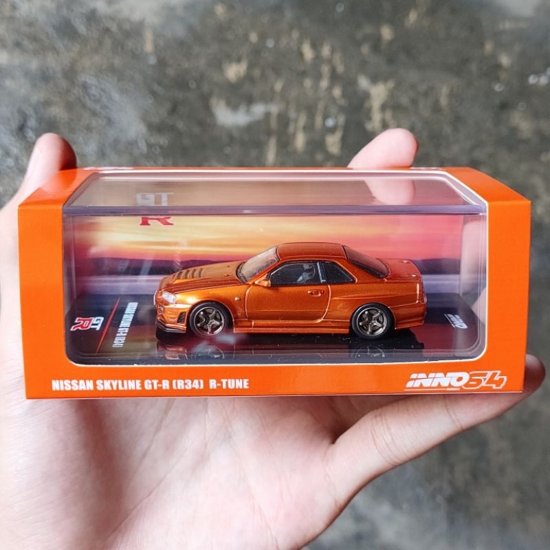 Jual INNO64 Nissan Skyline GTR R34 Nismo R Tune Orange (KONDISI BAHAN ...