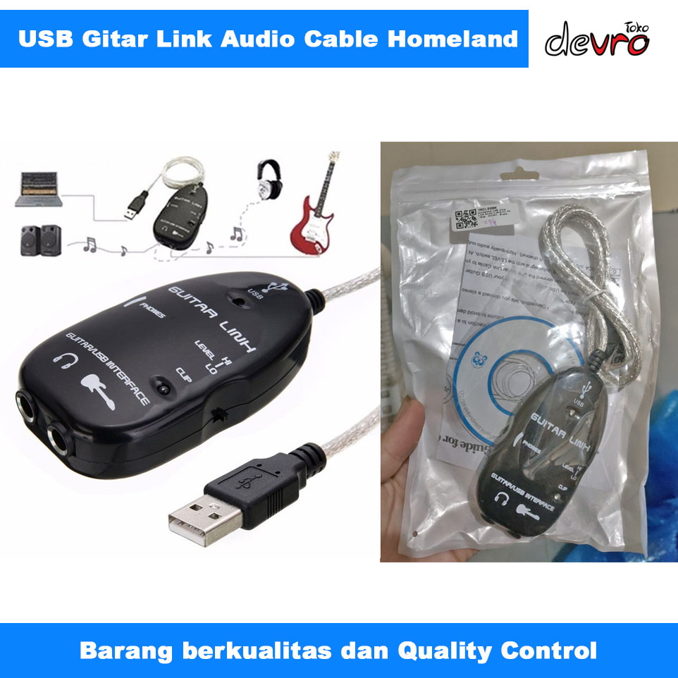 Jual USB Guitar Link Cable - Kabel Link Gitar USB - USB Gitar Link ...