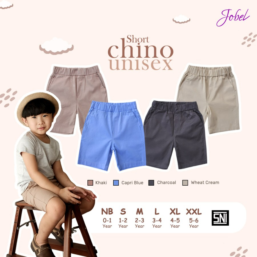 Jual KAZEL Jobel Chino Shorts Unisex Edition (1 Pcs) 0-5 Tahun | Shopee Indonesia