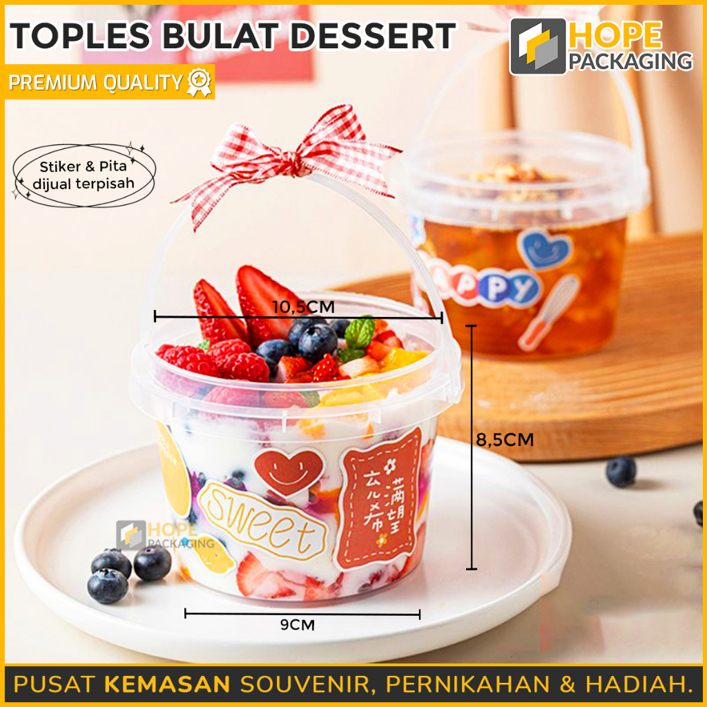 Jual Toples Kotak Dessert 500 ML / Mika Salad Buah / Ember Dessert ...
