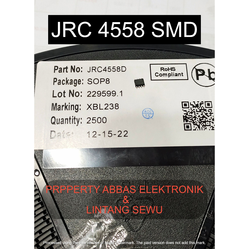 Jual JRC 4558 JRC4558 SMD SOP8 IC SUARA JRC 4558 SMD SOP8 IC SUARA JRC ...
