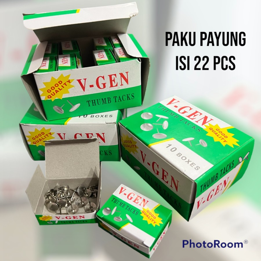 Jual Paku payung kecil thumb tacks/ Paku Tekan isi 22pcs | Shopee Indonesia