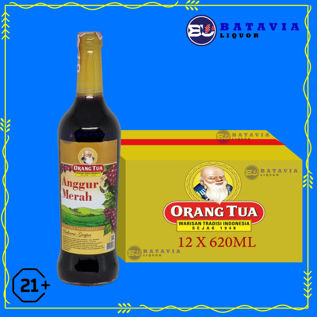 Jual Anggur Merah Orang Tua Gold 620ml 12 Botol | Shopee Indonesia