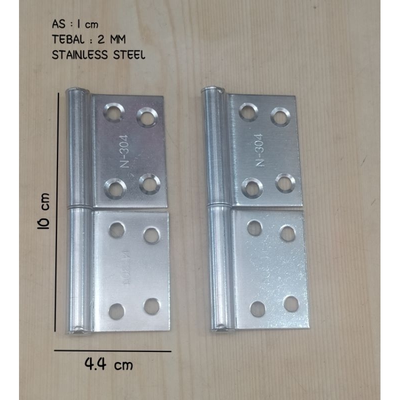 Jual Engsel Bendera Cabut 4" inch Stainless Pintu Bongkar Pasang Lipat ...