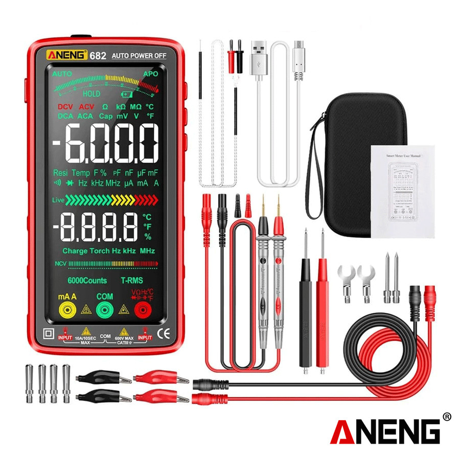 Jual Aneng 682 Pro Smart Digital Multimeter 6000 Counts AC DC Dioda Tes ...