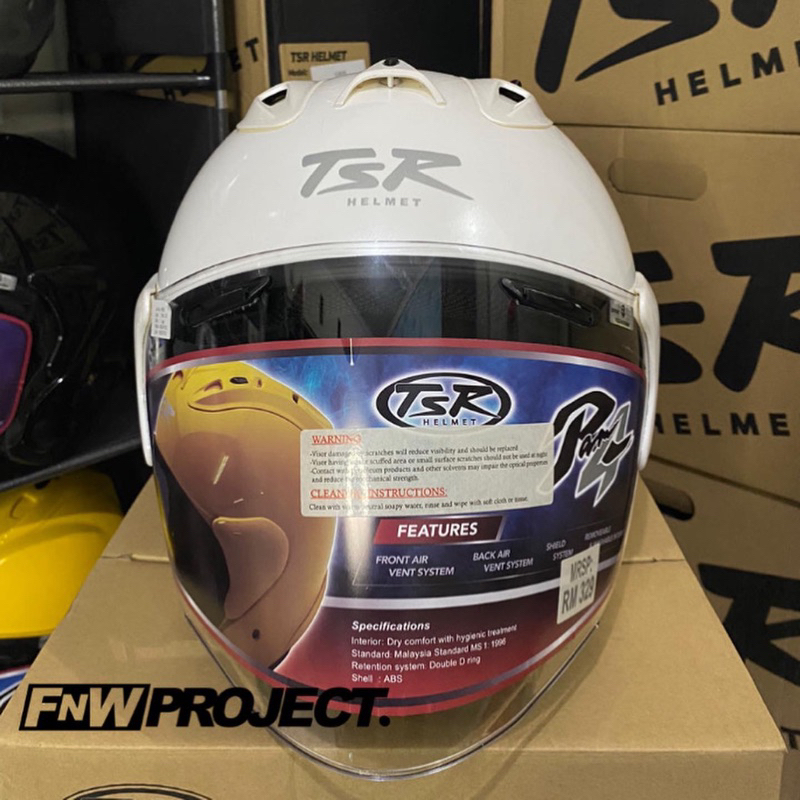 Jual HELM TSR RAM 4 GLASS WHITE / PUTIH | Shopee Indonesia