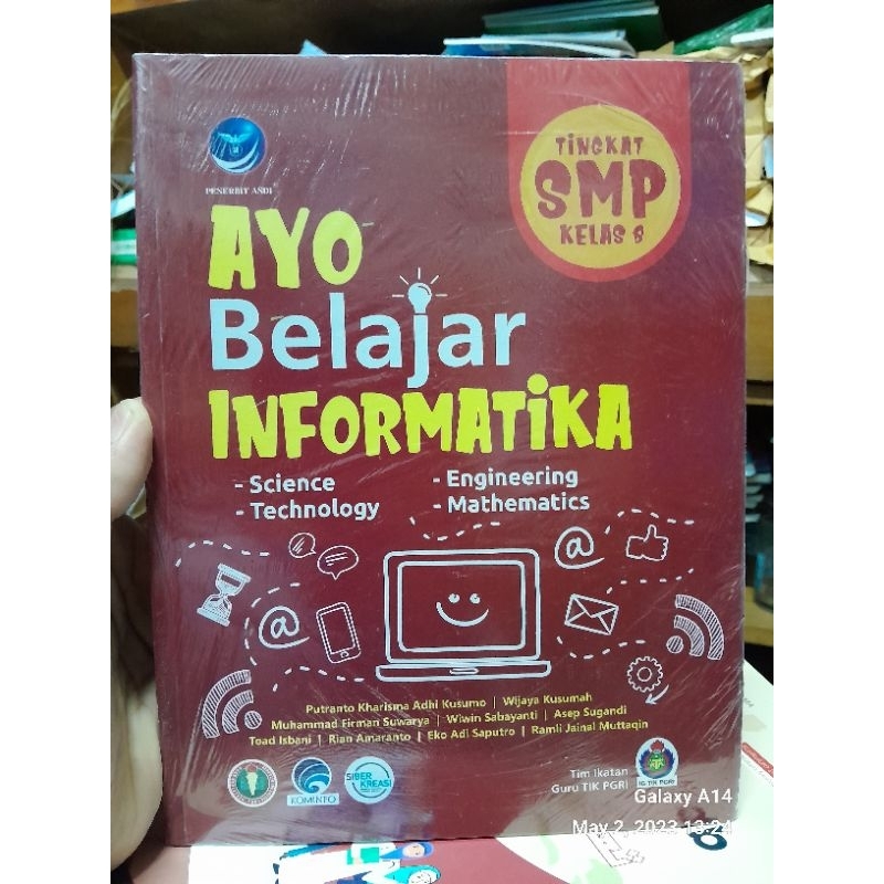Jual Buku Ayo Belajar Informatika SMP Kelas 8 Andi Publisher Termurah Original seal plastik ...