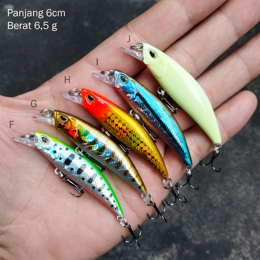 Jual Lure Minnow UL Sinking 60s - Umpan Pancing Casting UL - Ultralight ...