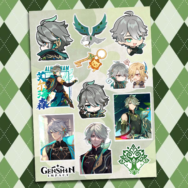 Jual ALHAITHAM Sticker Sumeru Akademia Akademiya Dendro Genshin Impact ...